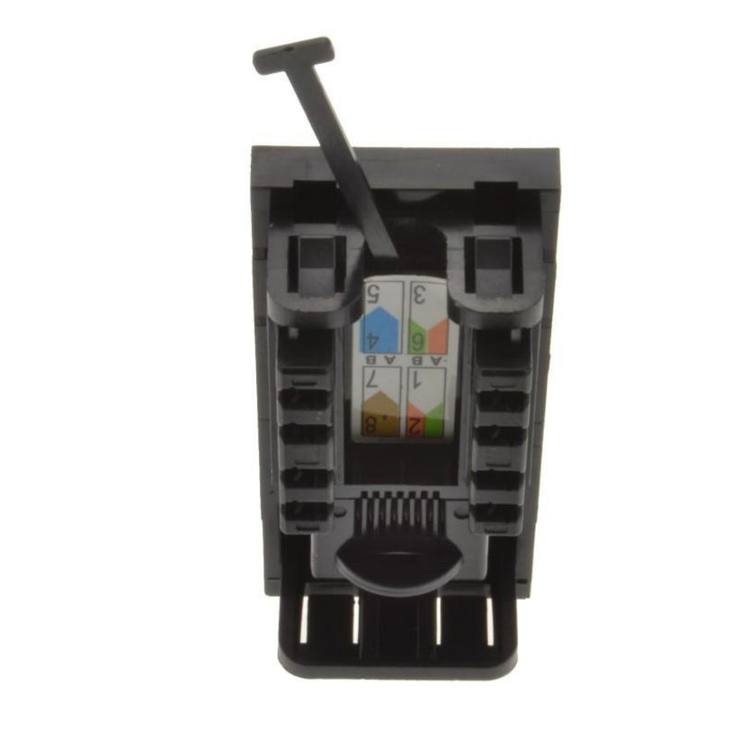 Sleek Connectivity: Low Profile Cat6 UTP RJ45 Data Module in Black (LP ...