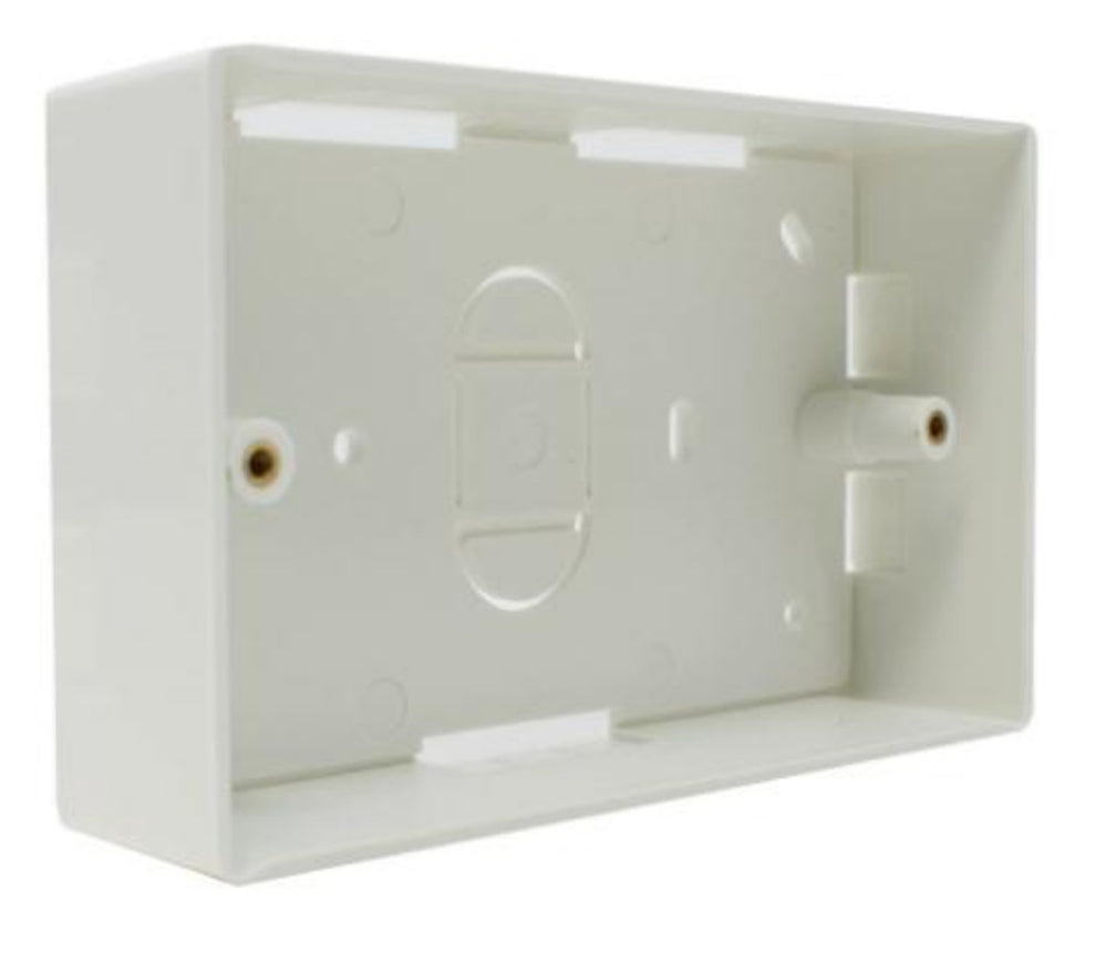Versatile Surface Mount Double Gang Box - 147 x 86 x 32mm, White (BB ...